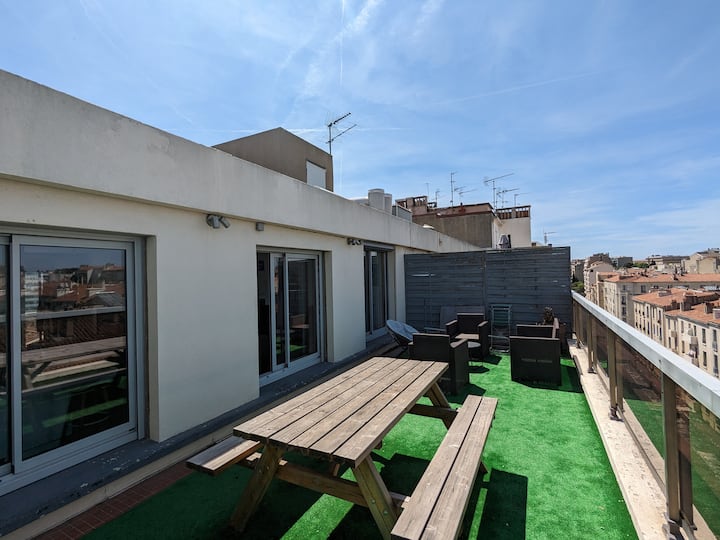 Bel Appartement Place Sébastopol Avec Terrasse - Marseille