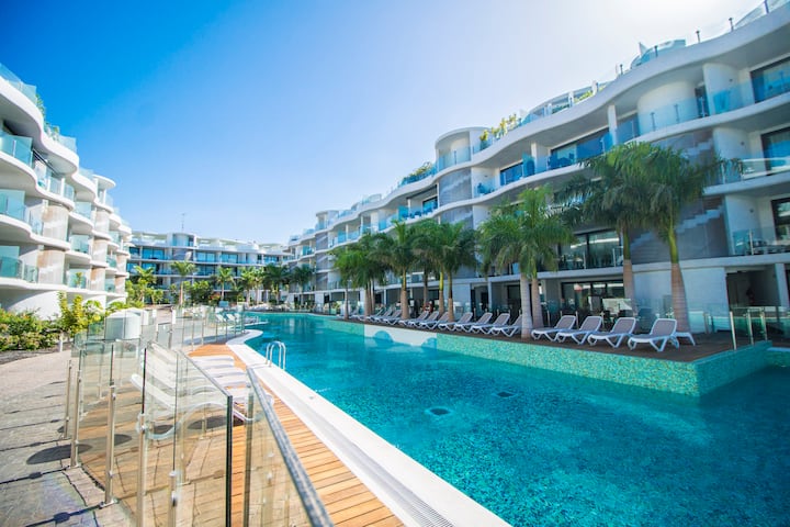 ⭐Luxueux Penthouse, Piscine Grandiose,plage & Golf - Îles Canaries