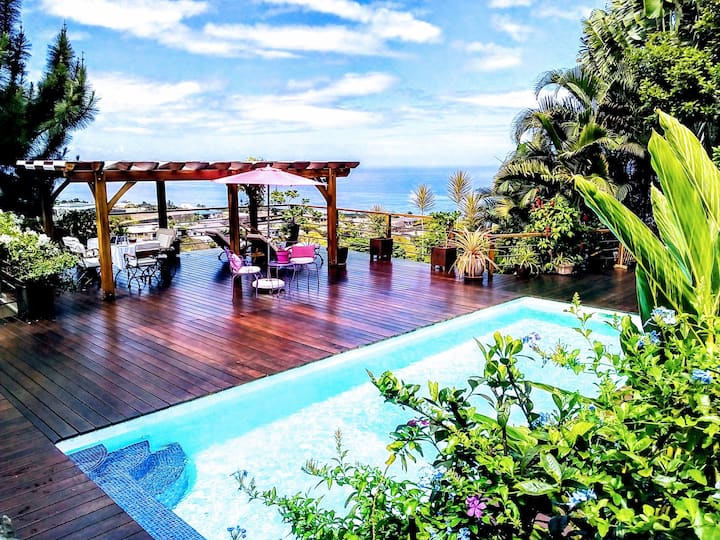Fare Sunny, Luxueux Bungalow Vue Mer Punaauia - French Polynesia