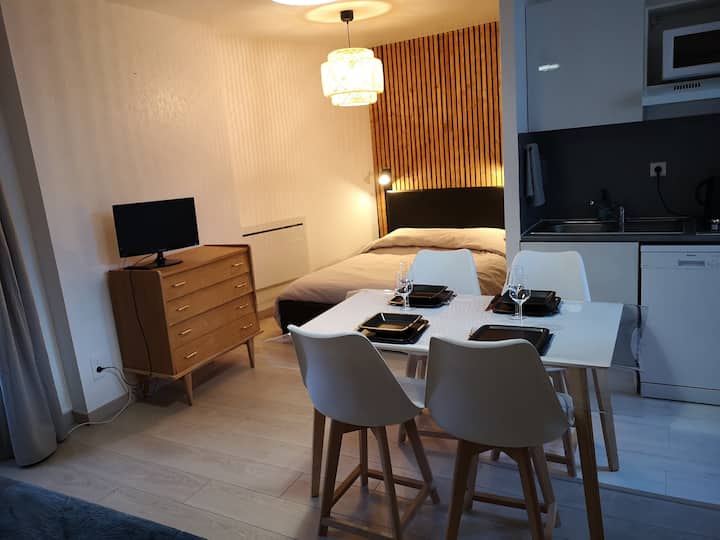 Studio 2 Couchages Adultes 4 Min Thermes - Bagnères-de-Bigorre
