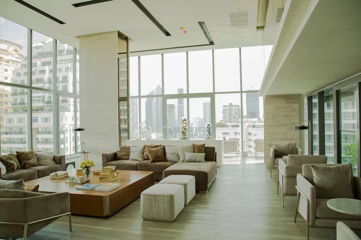 7f34#monthly#pool&bts Nana&mrt Sukhumvit&max4ppl - Bangkok