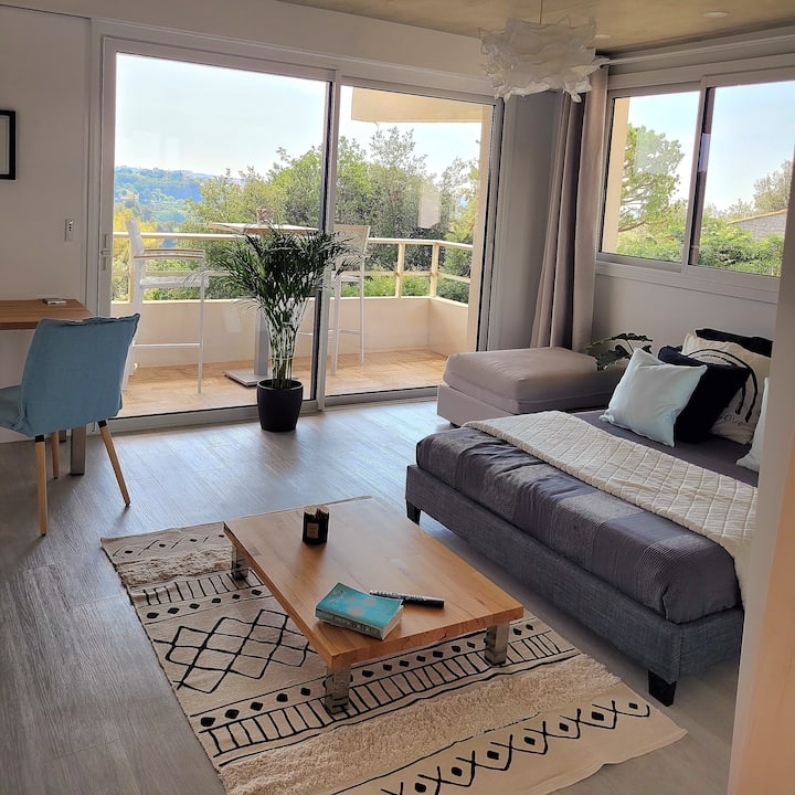 Studio Climatisé, Vue Imprenable. Wifi - Saint-Paul-de-Vence