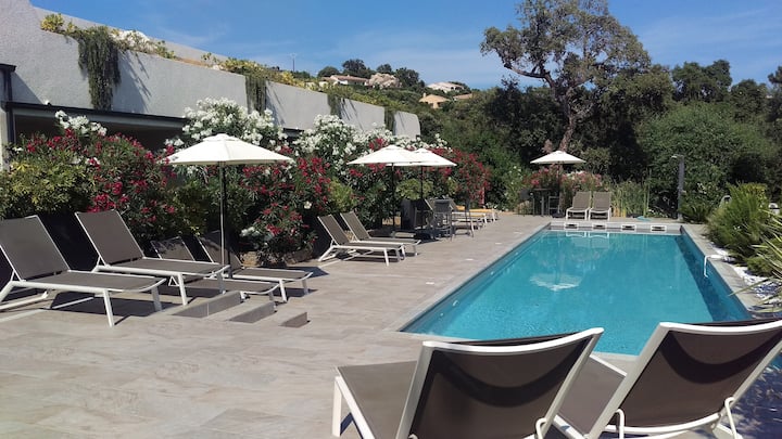 Résidence 4* Appart Piscine Chauffée, Tennis - Korsika