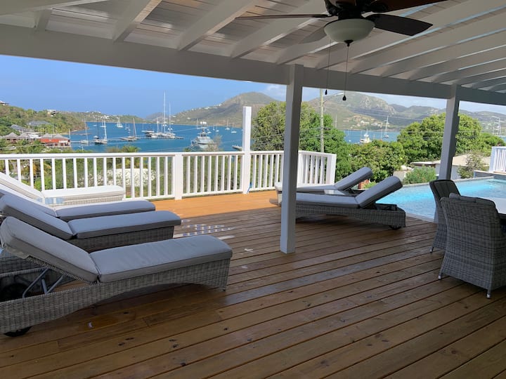 5 Bed/bath, Pool, Huge Decks, Aircon, Walk To Hbor - Antigua and Barbuda