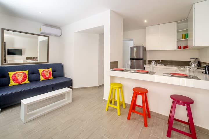 1br For Remote Work, Wi-fi, Kitchen, Rooftop - Playa del Carmen