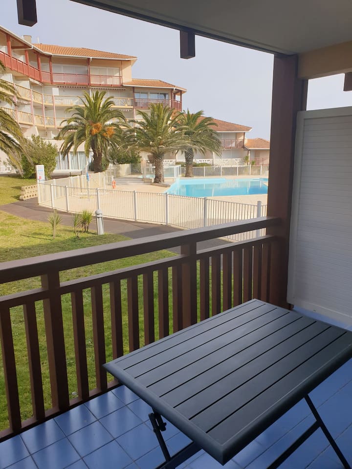 Joli Studio Avec Piscine Dans Residence 3* - Soustons