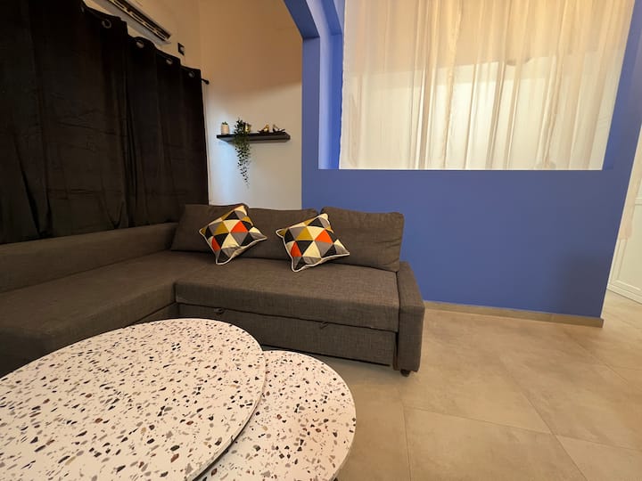 The Spacious Blue Apt In Center Tlv&2min To Sea! - Tel-Aviv
