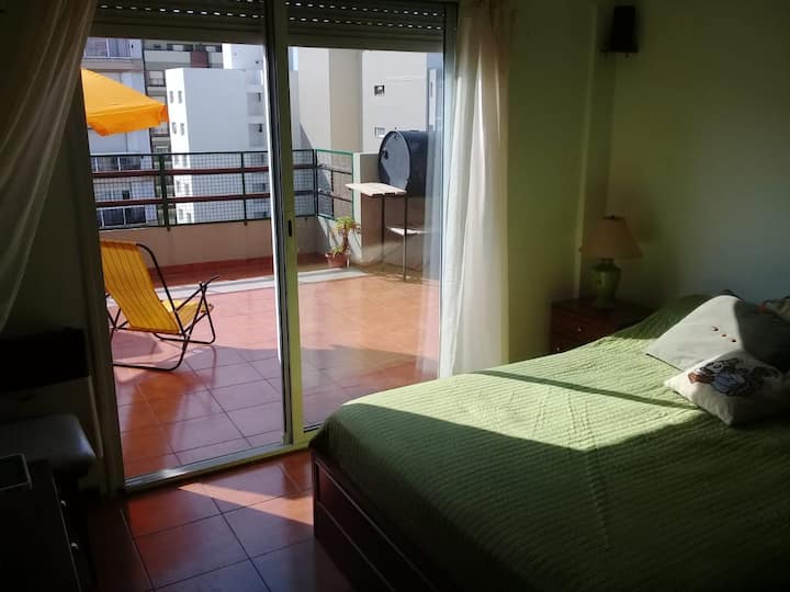 2 Amb + Terraza! Centro, A 600mts, La Playa!! Wifi - Mar del Plata