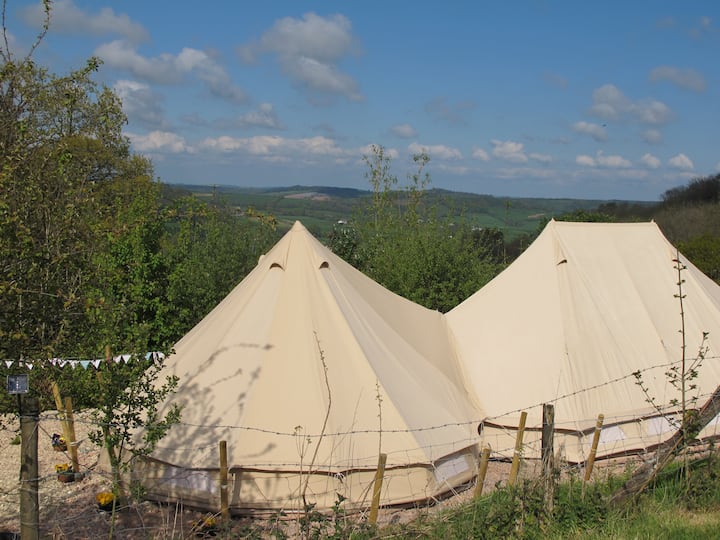 Glamping Double Bell Tent ‘The Orchard’ - Sidmouth