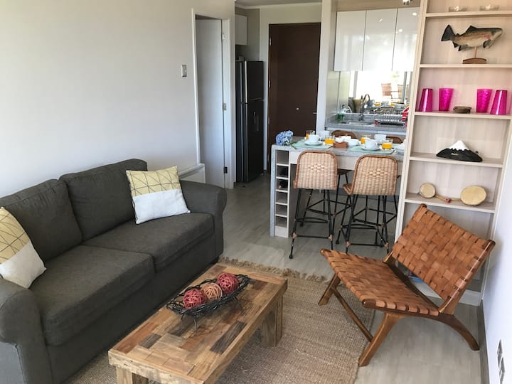 Moderno Departamento, Muy Equipado, Céntrico - Pucon