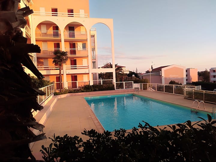 6 Pers/terrasse/piscine/parking/200m Des Plages - Sète