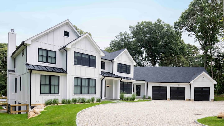 Brand New Modern Farmhouse Estate With Heated Pool - Greenport, NY
