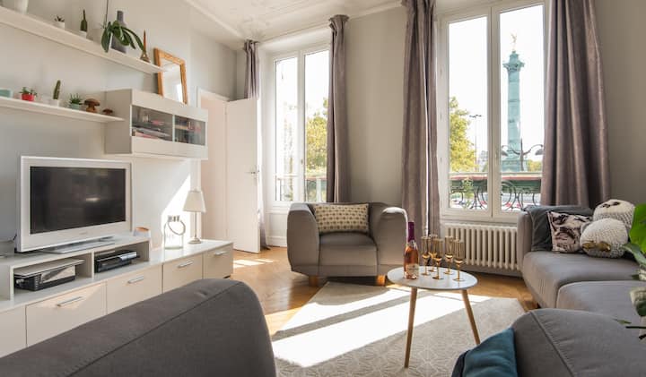 ️️Paris Center Bastille Magnificient View Flat 3 Rooms 2 Bedrooms - Paris