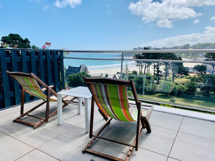 Détente Et Vue Superbe Plage De Trestraou - Perros-Guirec