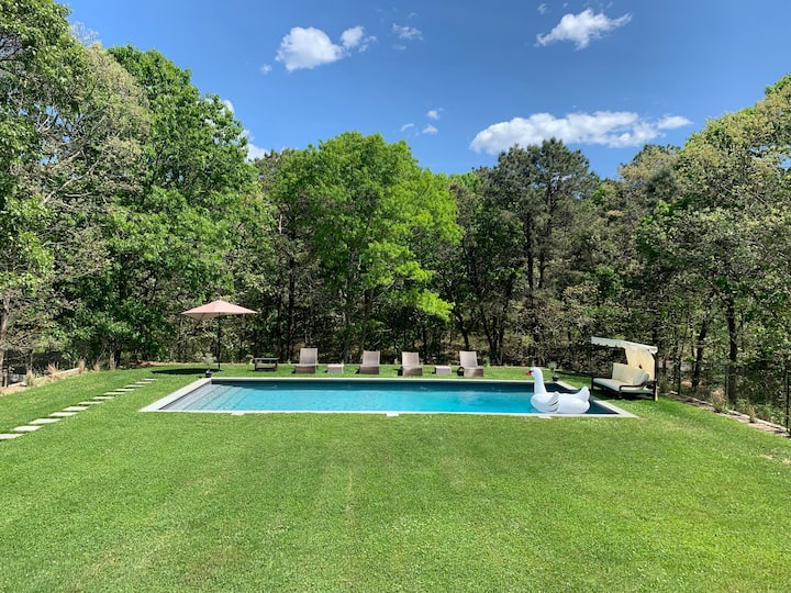 Outdoor Living Ideal Location Resort Inspired Yard - East Hampton, NY
