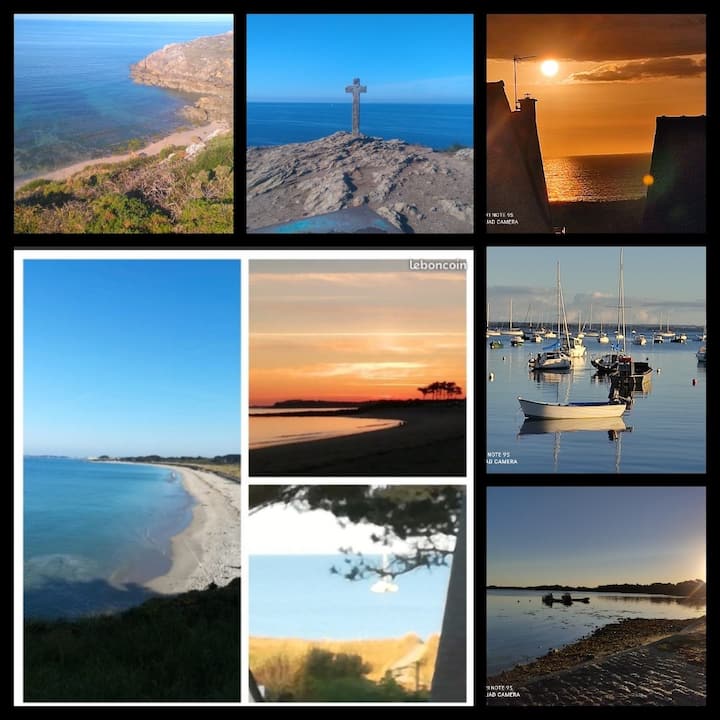 Appt à St Gildas De Rhuys  Vue Mer à 250 M Plage - Saint-Gildas-de-Rhuys