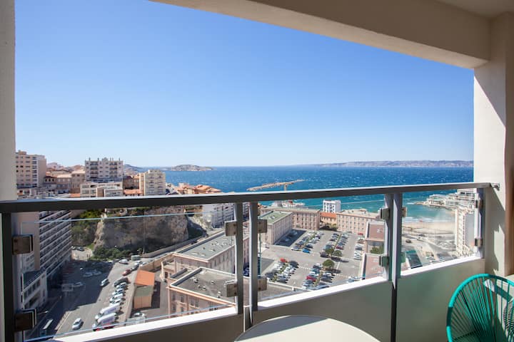 Studio Climatisé Vue Mer & Corniche Marseille - Marseille