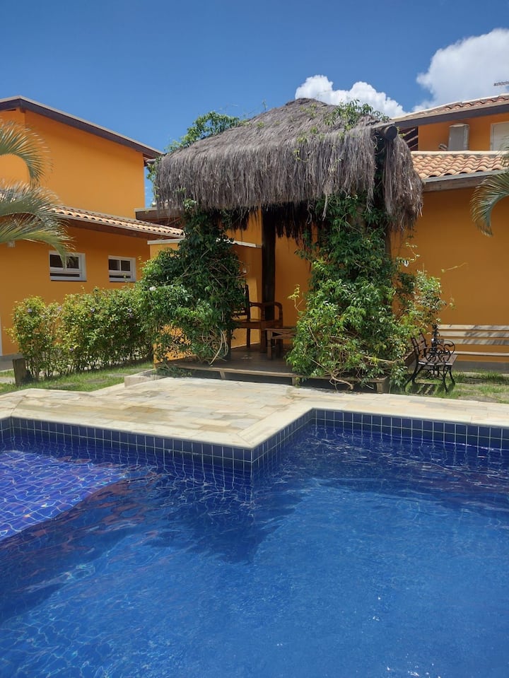 Casa Em Condomínio 300 M Da Praia Massaguaçu - Caraguatatuba