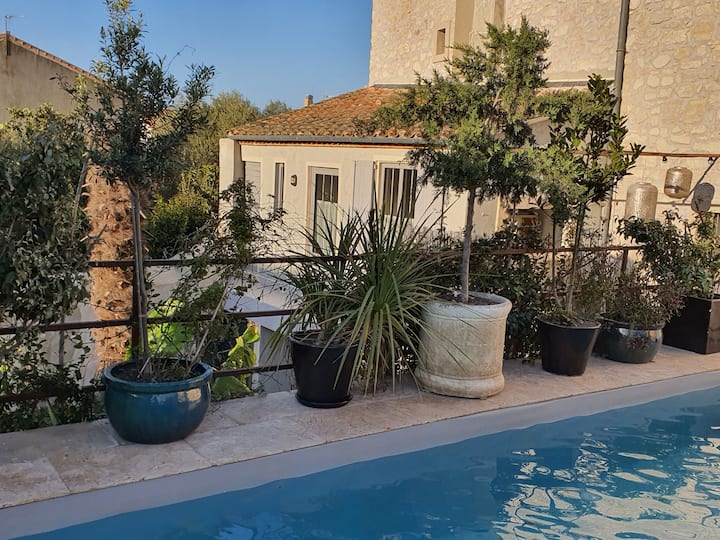 Le29-sigean-chambre D'hôtes  Piscine/suite Bleue - Sigean