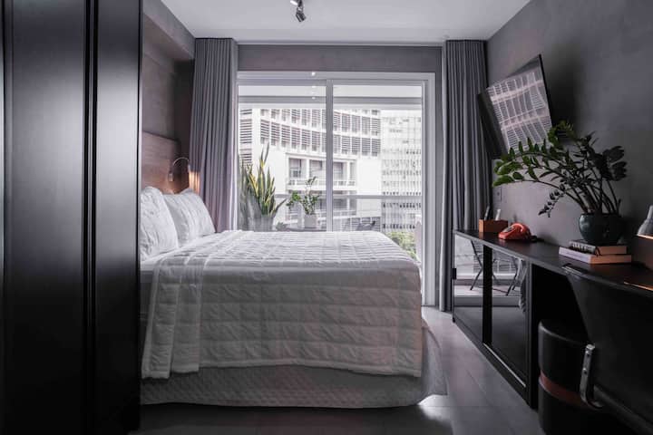 Studio Andar Alto Com Garagem No Coração De Sp - Sao Paulo