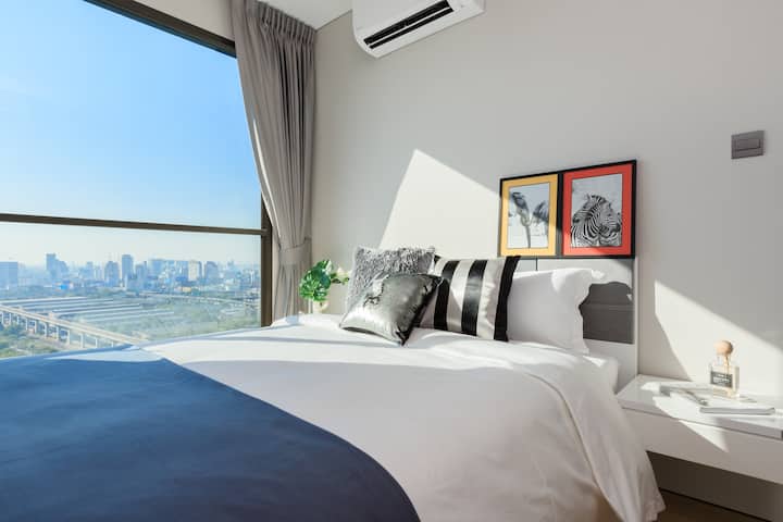 30 Days! Airportlink Sukhumvit Nana Maxvalu 2br(4p) - Bangkok