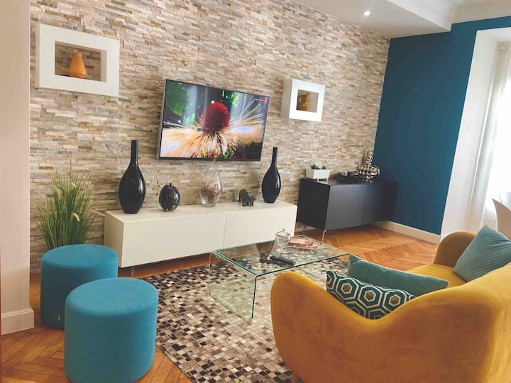 Plage/centre Ville: Appartement Déco  2 Chambres - Nizza