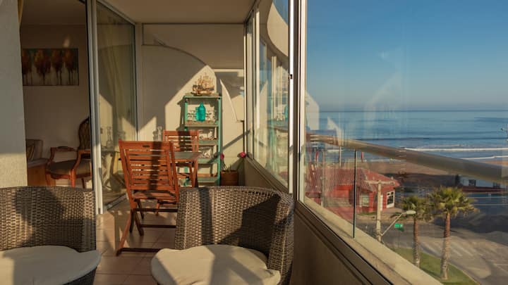 Amplio Depto Con Vista Al Mar, Condominio Oceanic - La Serena