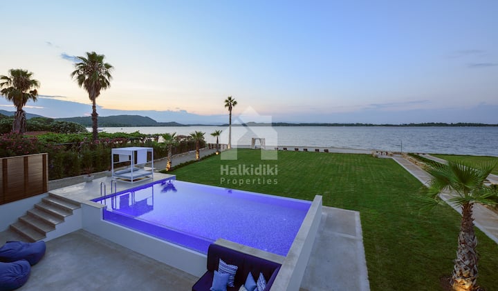Beachfront Villa Natalia With Two Private Pools - Halkidiki