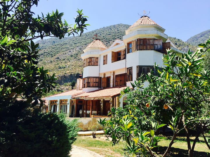 Cedar Wood Villa Next To River In 1 Acre Land - Finike