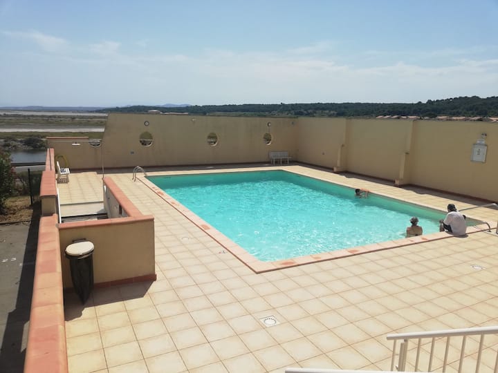 Appartement Cosy Avec Piscine Chauffée - Gruissan