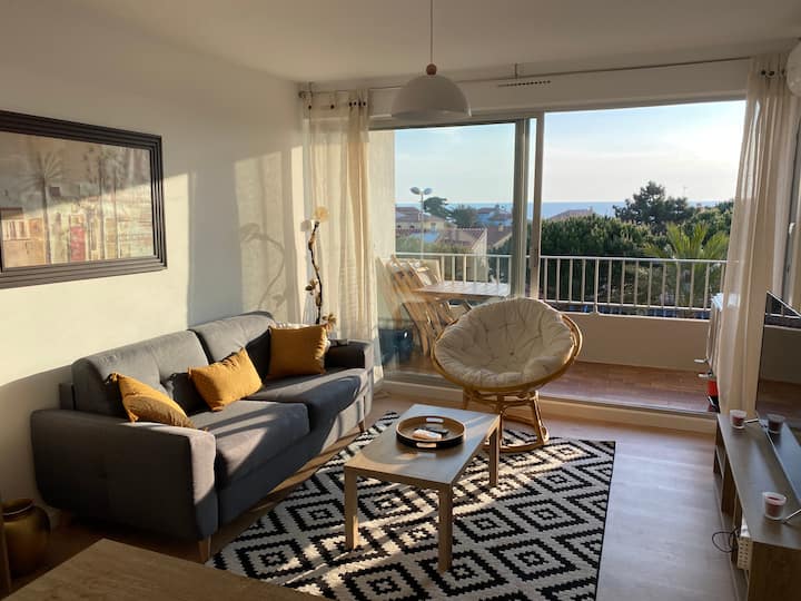 Superbe Appartement Vue Mer Avec Parking Privé - Saint-Cyprien Plage