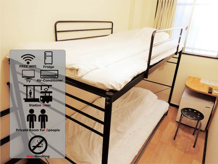 Hotel Lucky Bunk Bed Room01 - Osaka