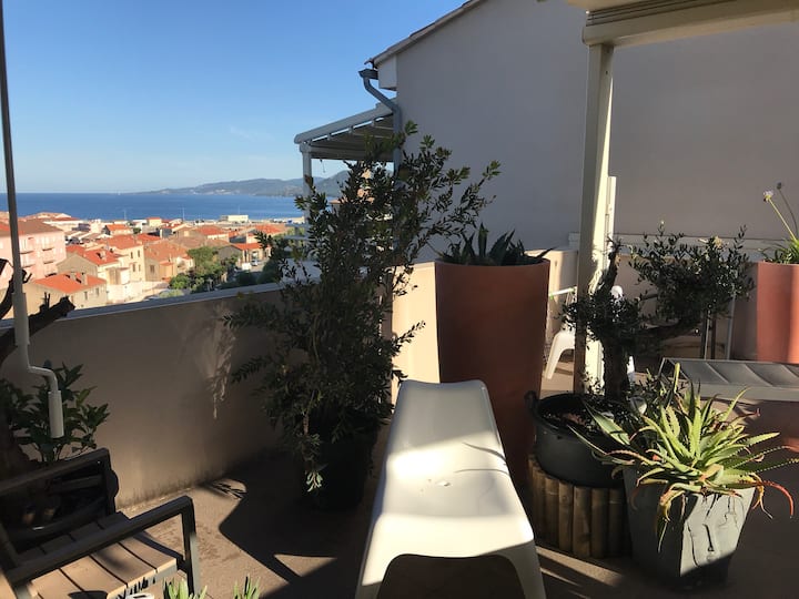 Magnifique F3 Vue Mer Spa Sur Terrasse - Propriano