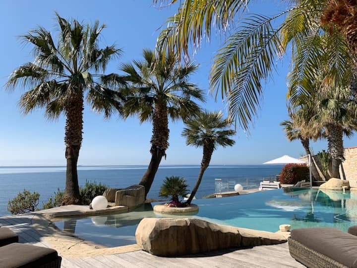 Außergewöhnliche Villa Mit Pool Und Zugang Zum Privaten Strand Für 10 Personen - Carqueiranne