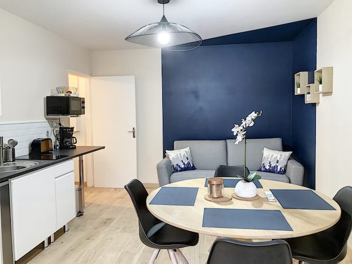 Rez Jardin Calme 350m Mer/centre 
Appart 4 Pers - Cabourg