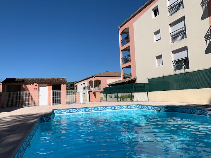 2p Dernière éTage Piscine, Clim, Parking, Caméra - Grasse