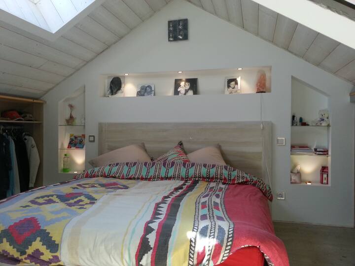 Chambre Lit King Size Avec Velux - Le Bourg-d'Oisans