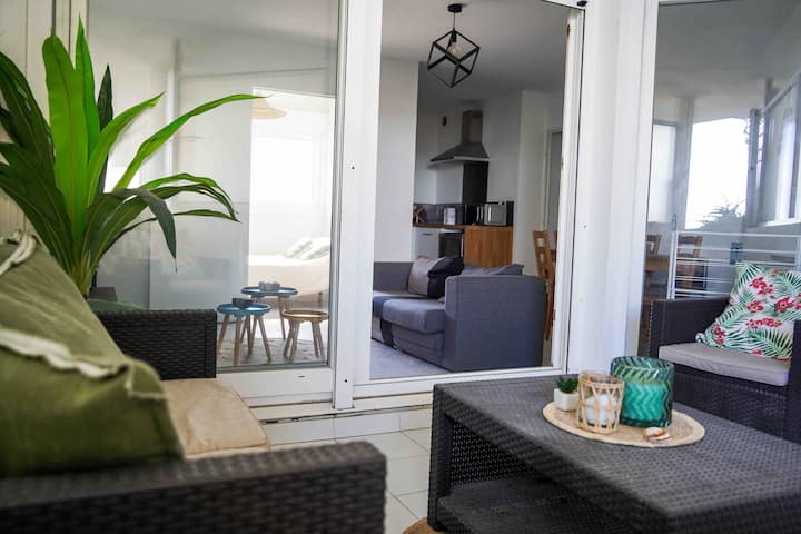 T2 Vue Mer· Accès Direct Plage · Piscine · Parking - Plage de Frontignan