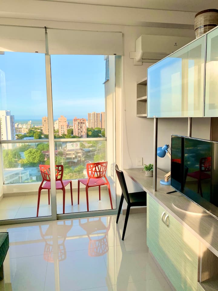 2 Comodo Lindo Apartaestudio Piscina Gym Altoprado - Barranquilla