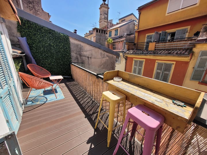 Terrasse, Plancha, Vieux Nice Charmant Appartement - Nice