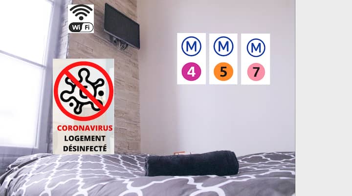 B Cozy Entire Apt Center Paris Ruebichat Fast Wifi - Paris 10e Arrondissement