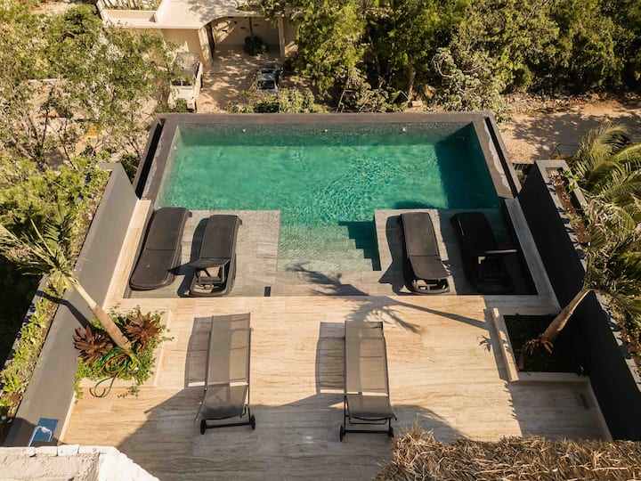 Studio W/balcony Ac Wifi Roof Infinit Pool Firepit - Tulum