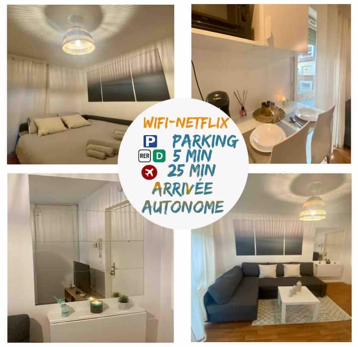 Superbe Appartement Cosy + Parking Gratuit - Corbeil-Essonnes