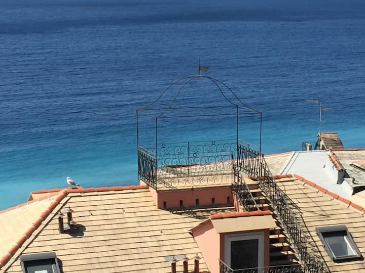 Attico Vista Mare Due Minuti Spiaggia Parcheggio - Camogli