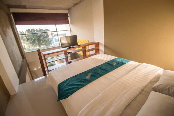 A Loft Apartment 12 W/ Shared Pool In Denpasar - Bali