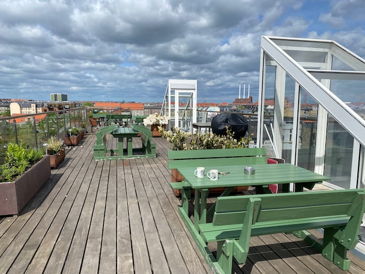 Skøn Fælles Tagterrasse, Samt Privat Altan. - Copenhague