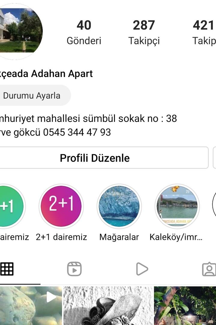 Merkezde Bahçe Kati Möbleli̇ Apart No 103 - Gökçeada