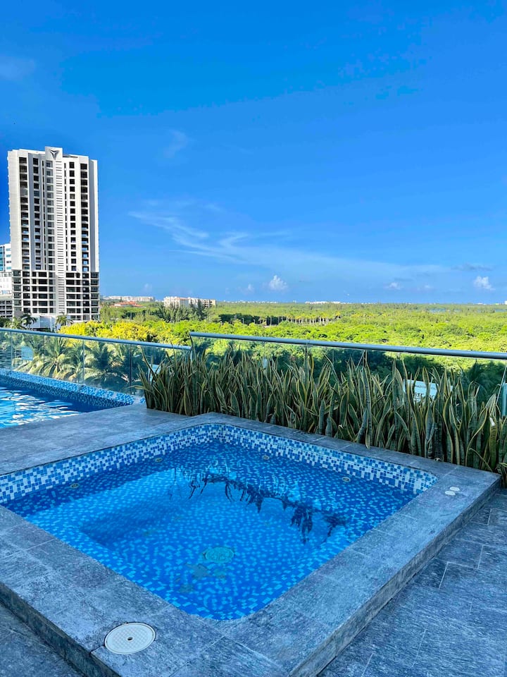 Beautiful Apartment With Elevator For 8 People - Cancún