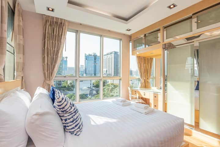 Monthly★1br W/bathtub+outdoor Pool-5m Mrt&markets - Bangkok