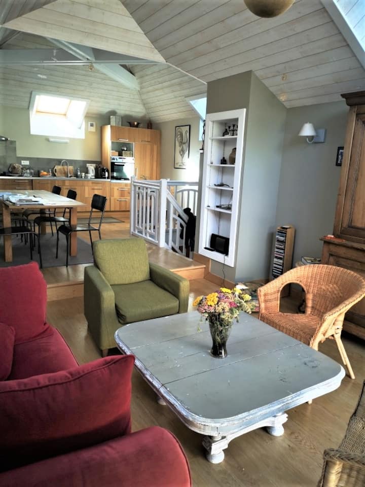 Chambre Lumineuse, Accès Cuisine Détente, Terrasse - Saint-Brieuc